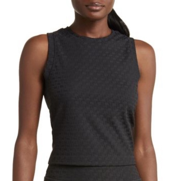 Zella | Tops | 75 Nwot Zella Black Jacquard Tank L | Poshmark